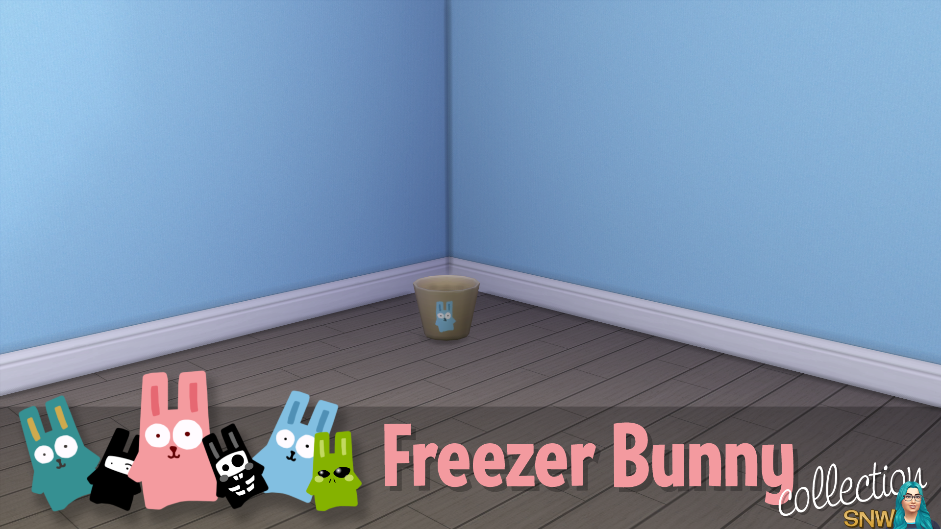 Freezer Bunny Collectie: Prullenmand | SNW | SimsNetwerk.com