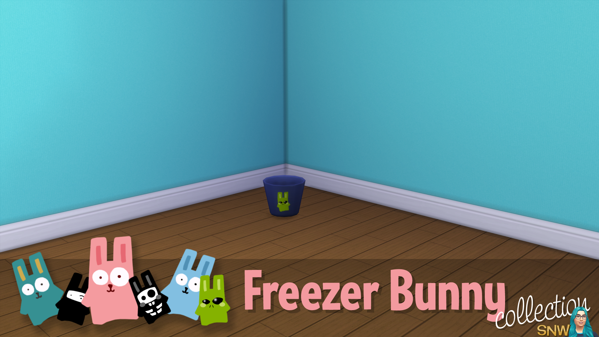 Freezer Bunny Collectie: Prullenmand | SNW | SimsNetwerk.com